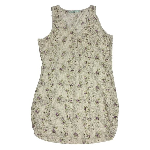 Maurices | Tops | Maurices Womens Lace Long Tank Top Size Xl Overlay ...